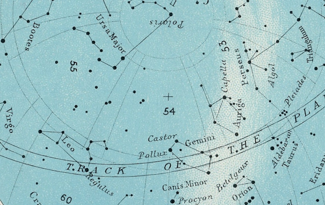 C. 1955 FEBRUARY STAR MAP With January on Reverse Side - Etsy