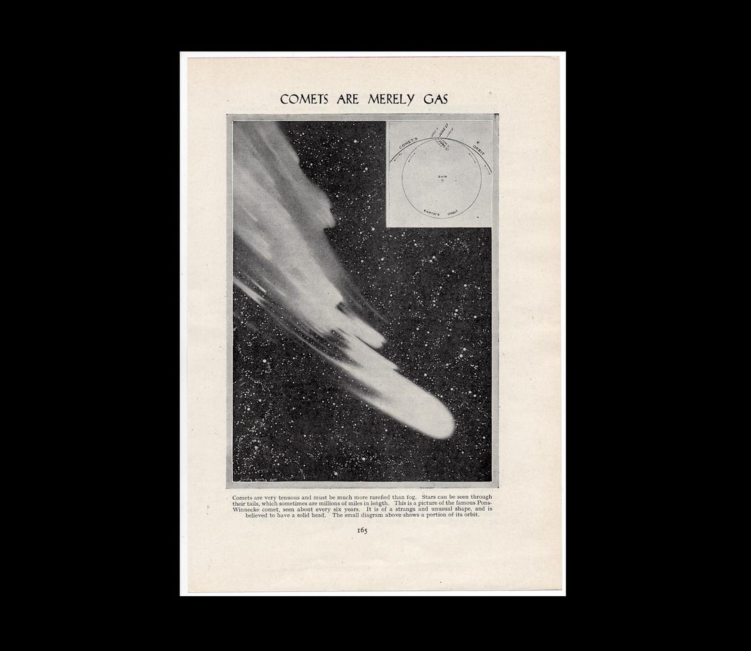 C. 1960's COMET FORMATION Lithograph • Original Vintage Print • Solar ...