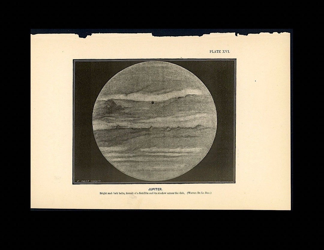 C. 1868 PLANET JUPITER Lithograph • Original Antique Print • Celestial ...