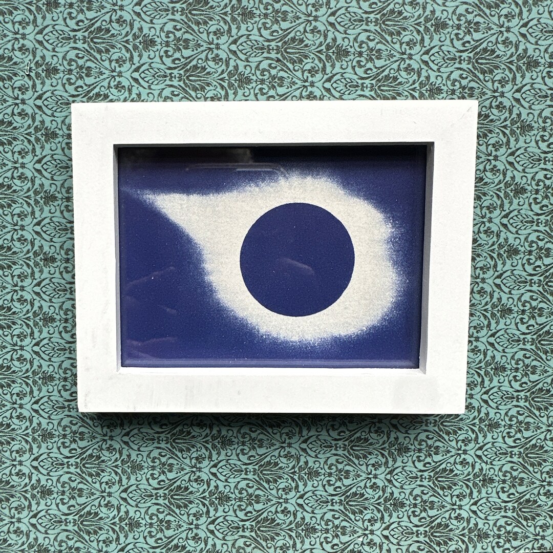SOLAR ECLIPSE Framed Lithograph C. 1934 • Original Vintage Print ...