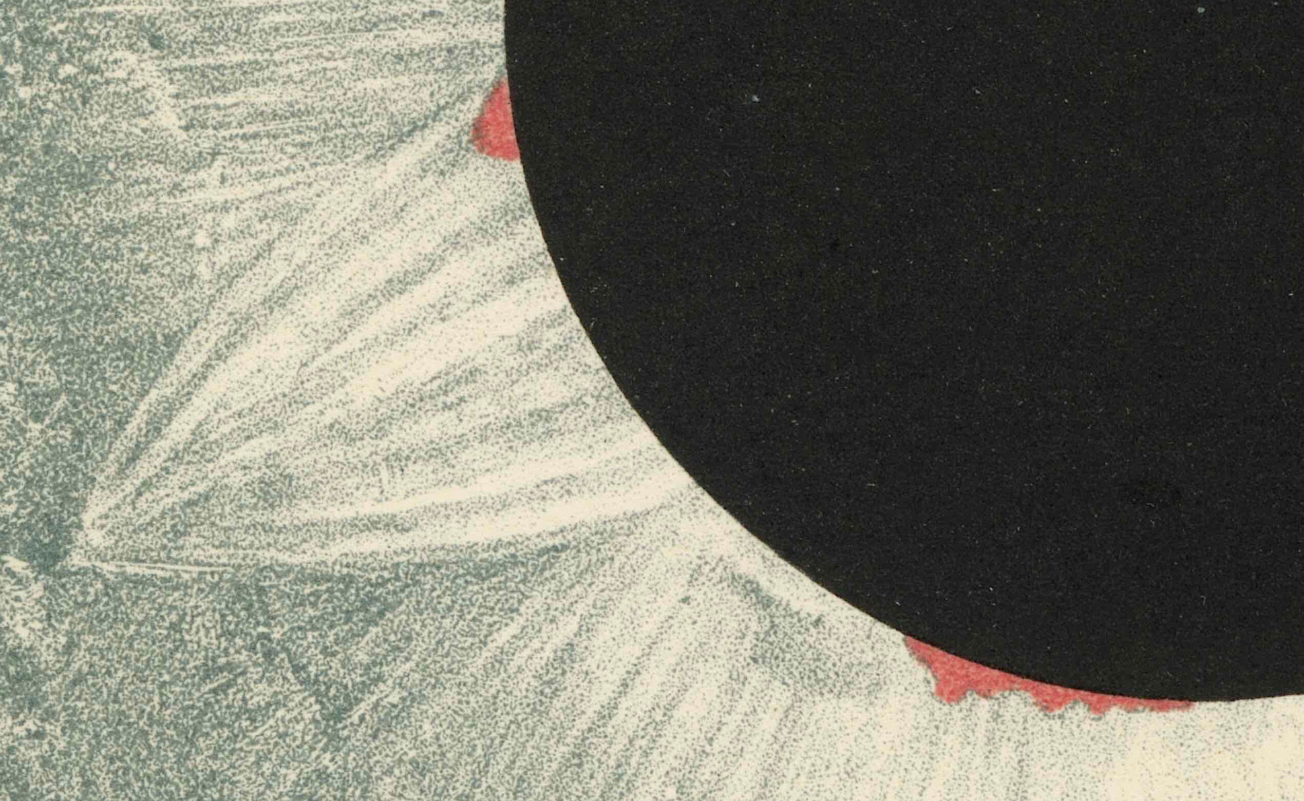 C. 1865 SOLAR ECLIPSE lithograph original antique print astronomy print ...