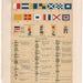 C. 1889 MARITIME SIGNAL FLAGS Print - Original Antique Lithograph ...