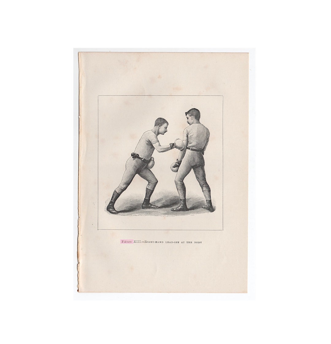 C. 1889 BOXING Lithograph Original Antique Print Sporting Print ...