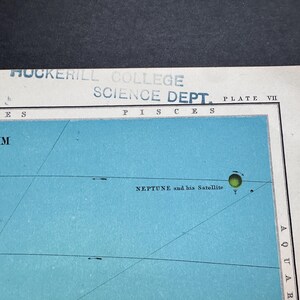 C. 1908 SOLAR SYSTEM Lithograph • Original Antique Print • Celestial ...