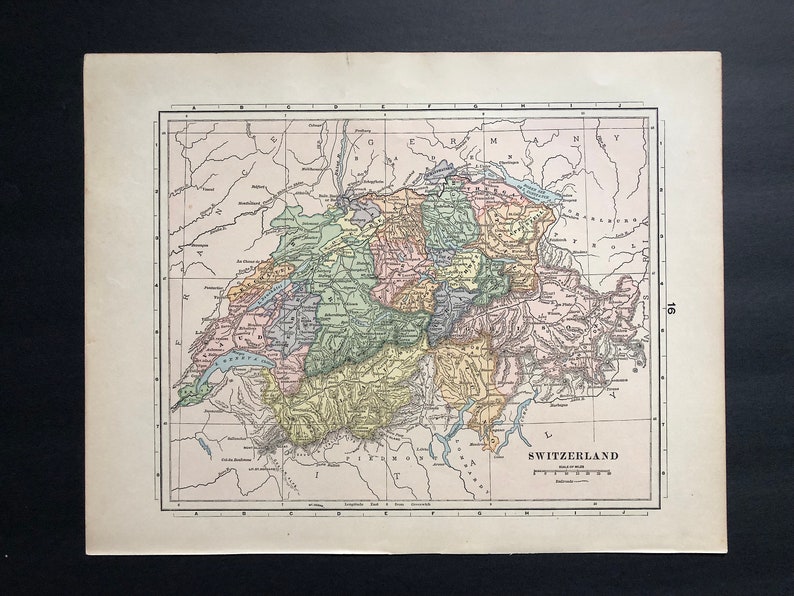 C. 1887 ITALY MAP - Original Antique Map - Antique Print - Map of the ...