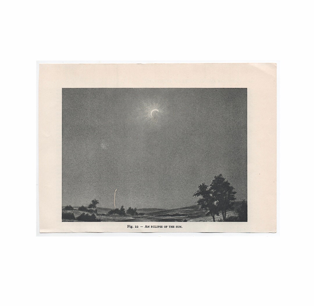 C. 1959 SOLAR ECLIPSE Lithograph • Original Vintage Lithograph ...
