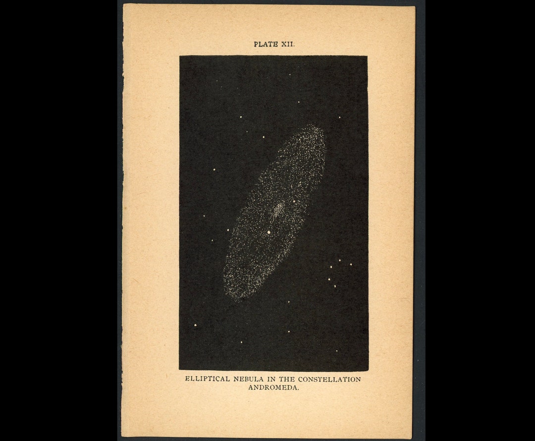 C. 1848 ELLIPTICAL NEBULA in ANDROMEDA Engraving - Original Antique ...
