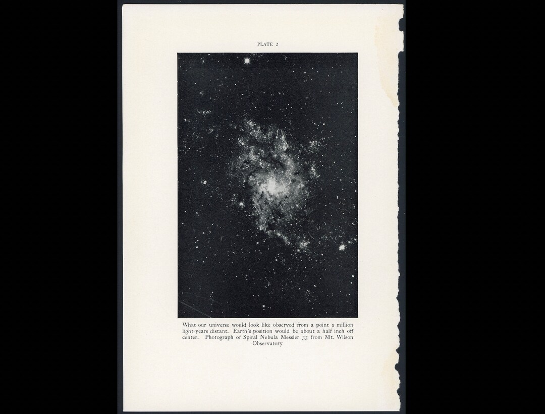 C. 1934 OUR UNIVERSE Lithograph Observed From a Million Light Years ...