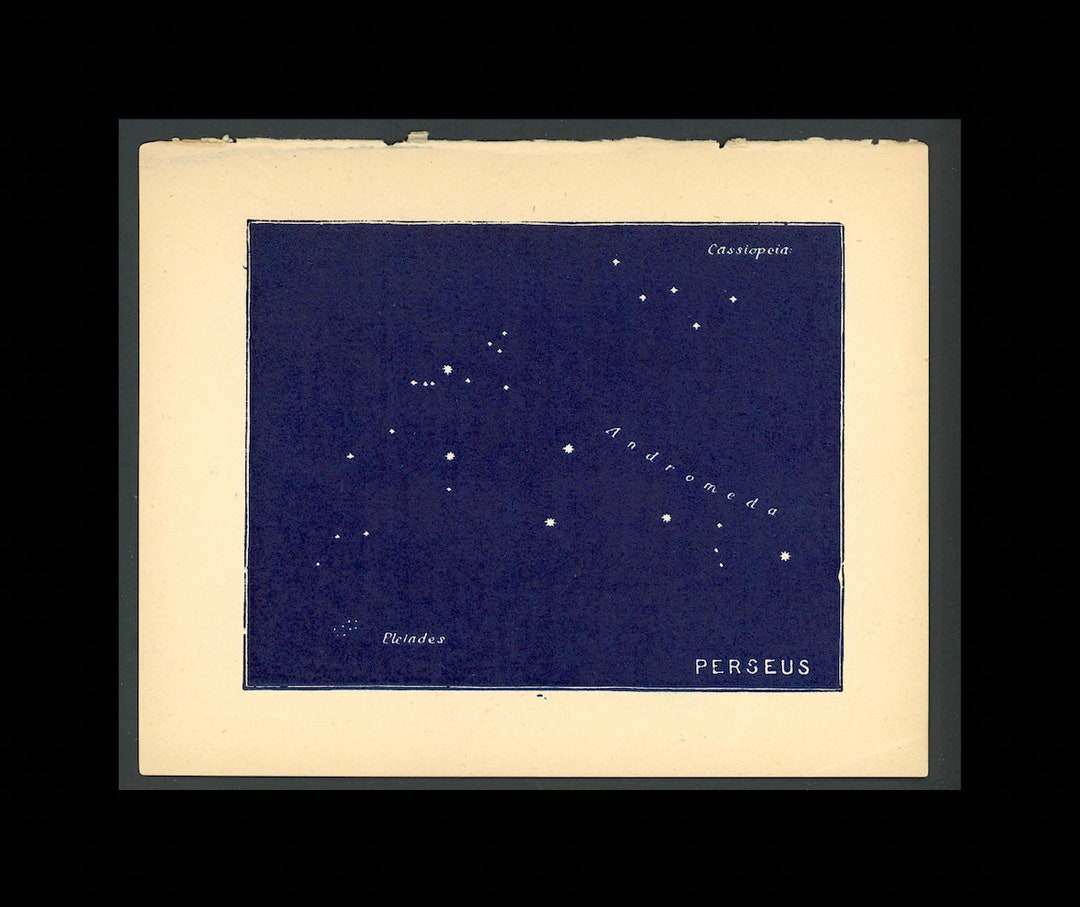 Tiny! C. 1900 PERSEUS & ANDROMEDA Lithograph • Original Antique Print ...