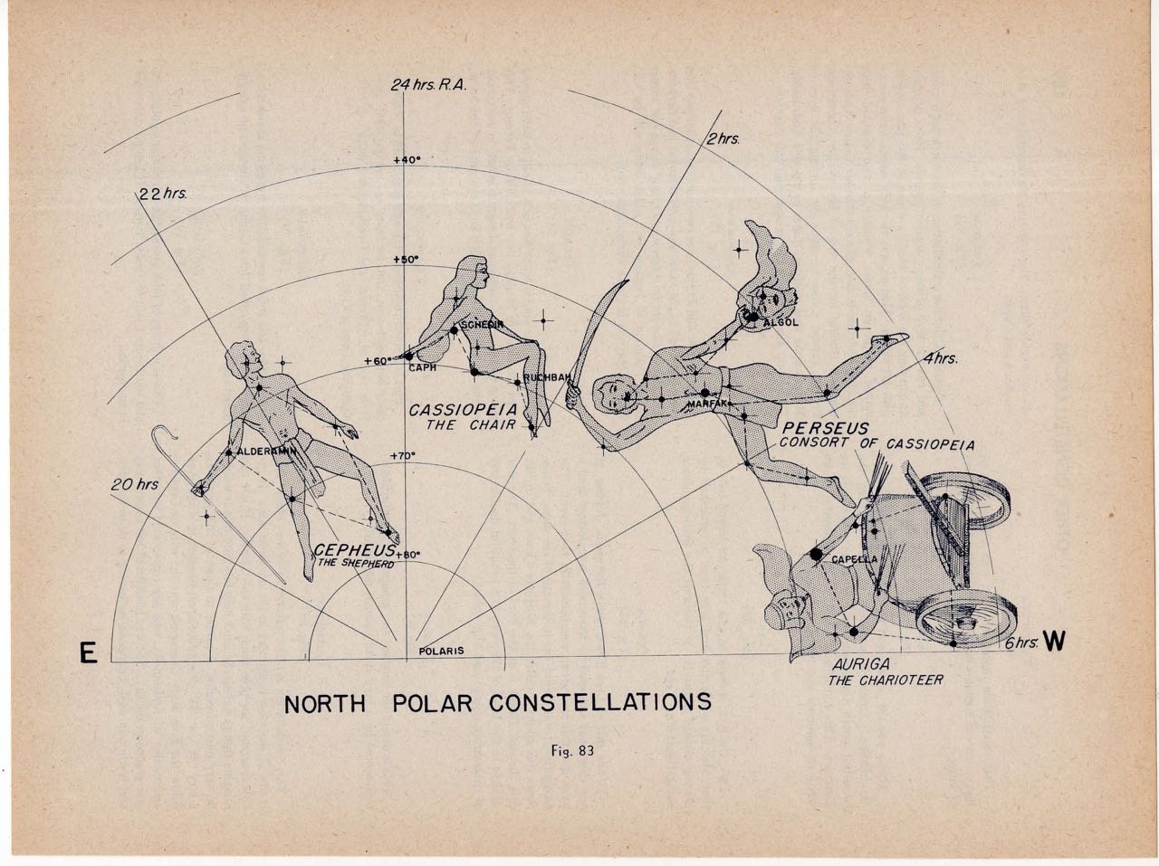 C.1946 CONSTELLATION FIGURES Lithograph Original Vintage Print ...