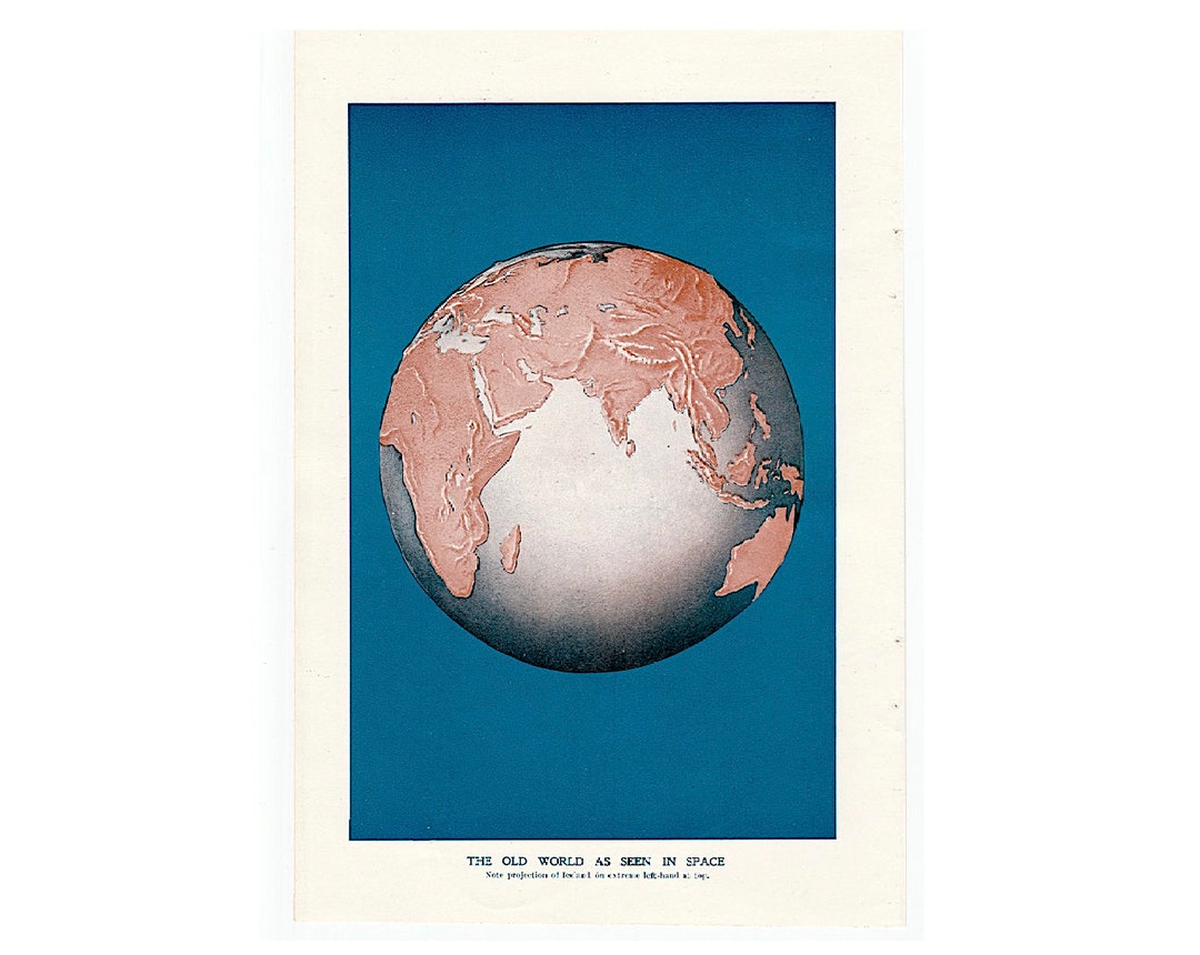 C. 1920's THE OLD WORLD Map • Original Antique Print • Eastern ...