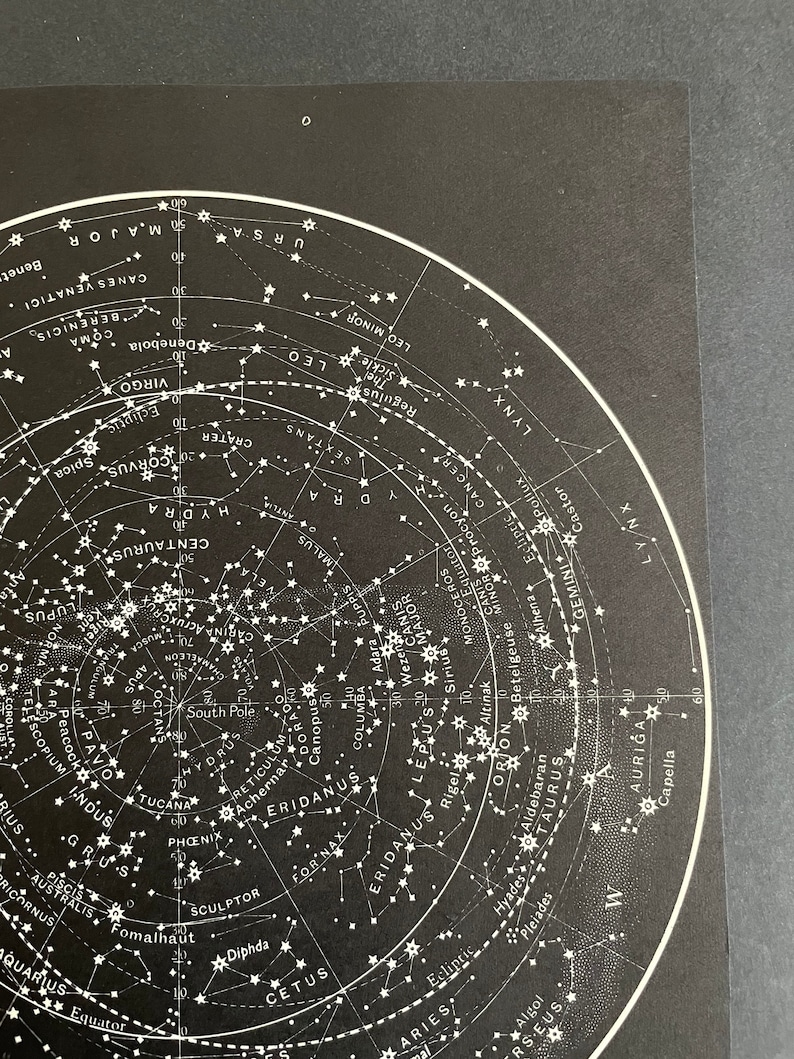 C. 1959 VINTAGE CONSTELLATION MAP Original Vintage Print | Etsy