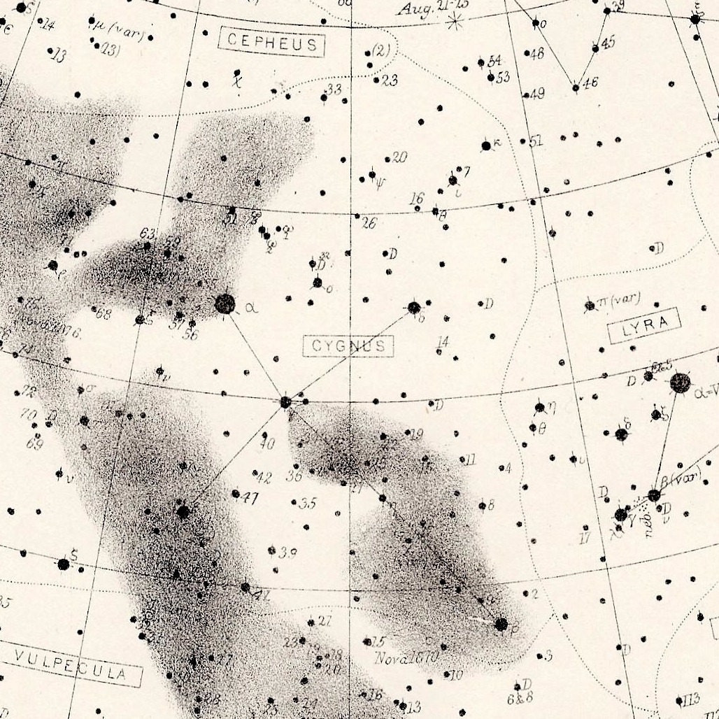 C. 1892 STAR MAP 57 Original Antique Print Astronomy Print - Etsy