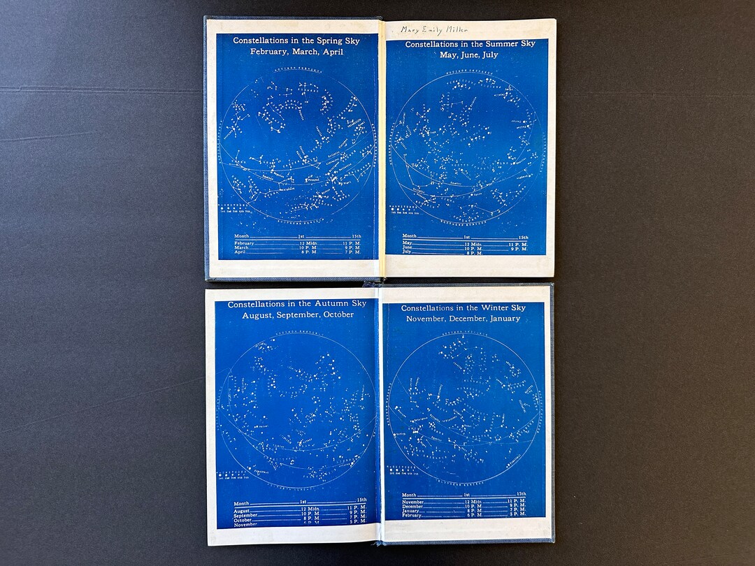 FOUR SEASONS Star Maps •c. 1944 • Original Vintage Prints • Astronomy ...