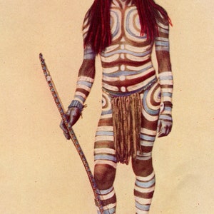 C. 1934 MOHAVE INDIAN CHIEF Lithograph - Original Vintage Print ...