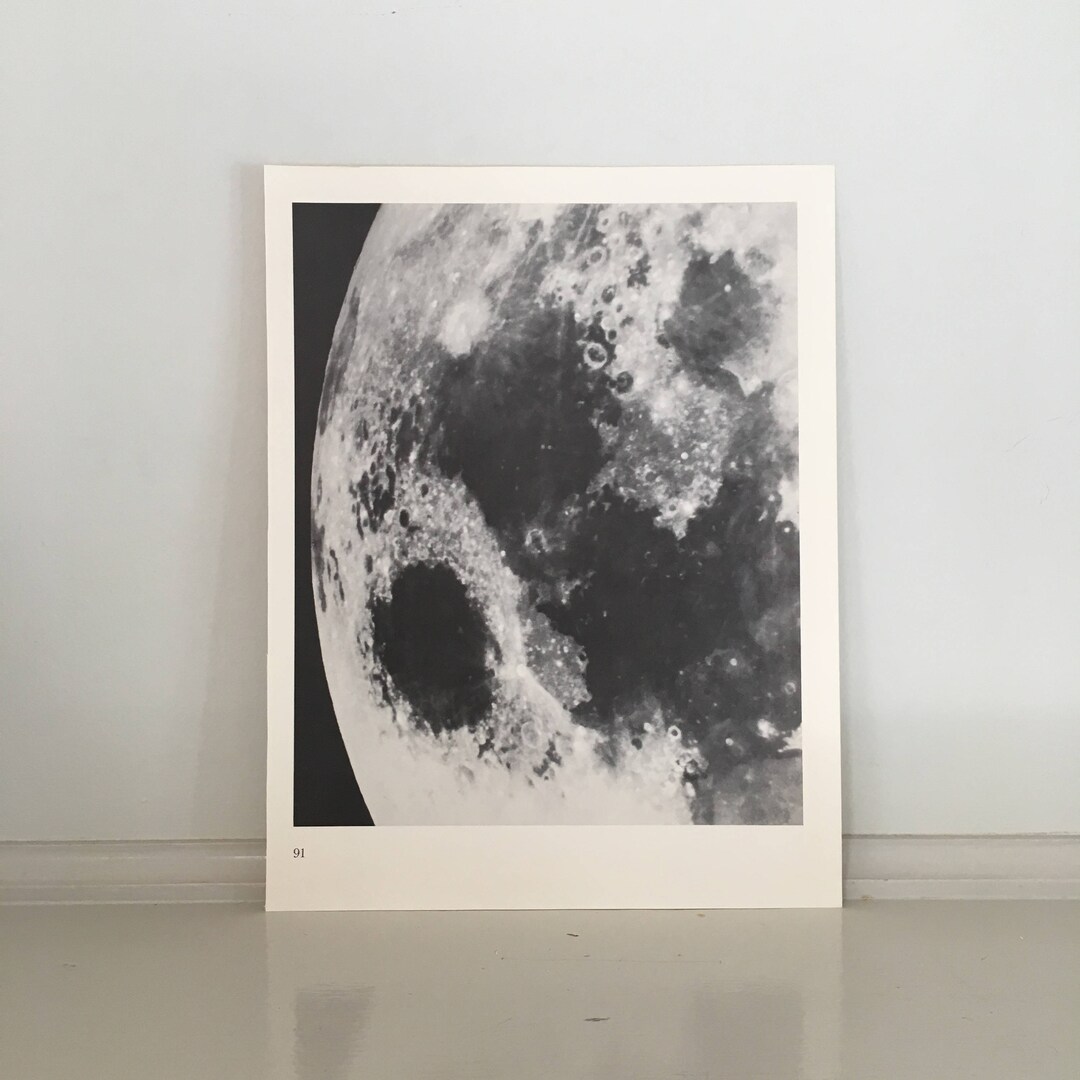 C. 1968 MOON Lithograph Lunar Landscape Lithograph Vintage - Etsy
