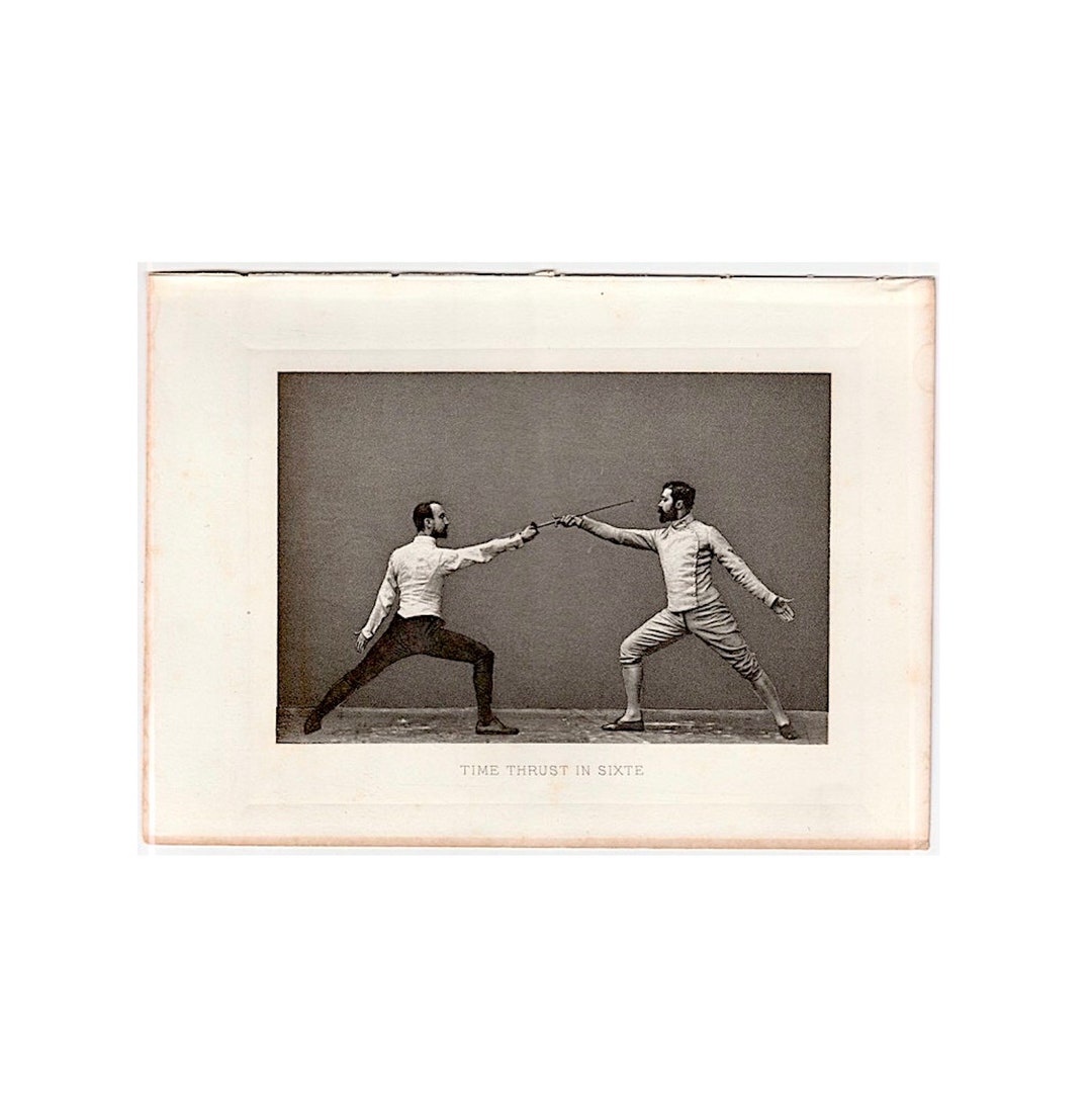 C. 1890 FENCING Print • Original Antique Print • Combat Sport Print ...