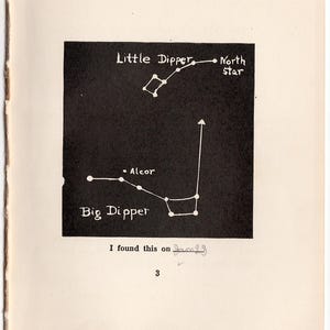 C. 1918 BIG & LITTLE DIPPER Print • Original Antique Print • Astronomy ...
