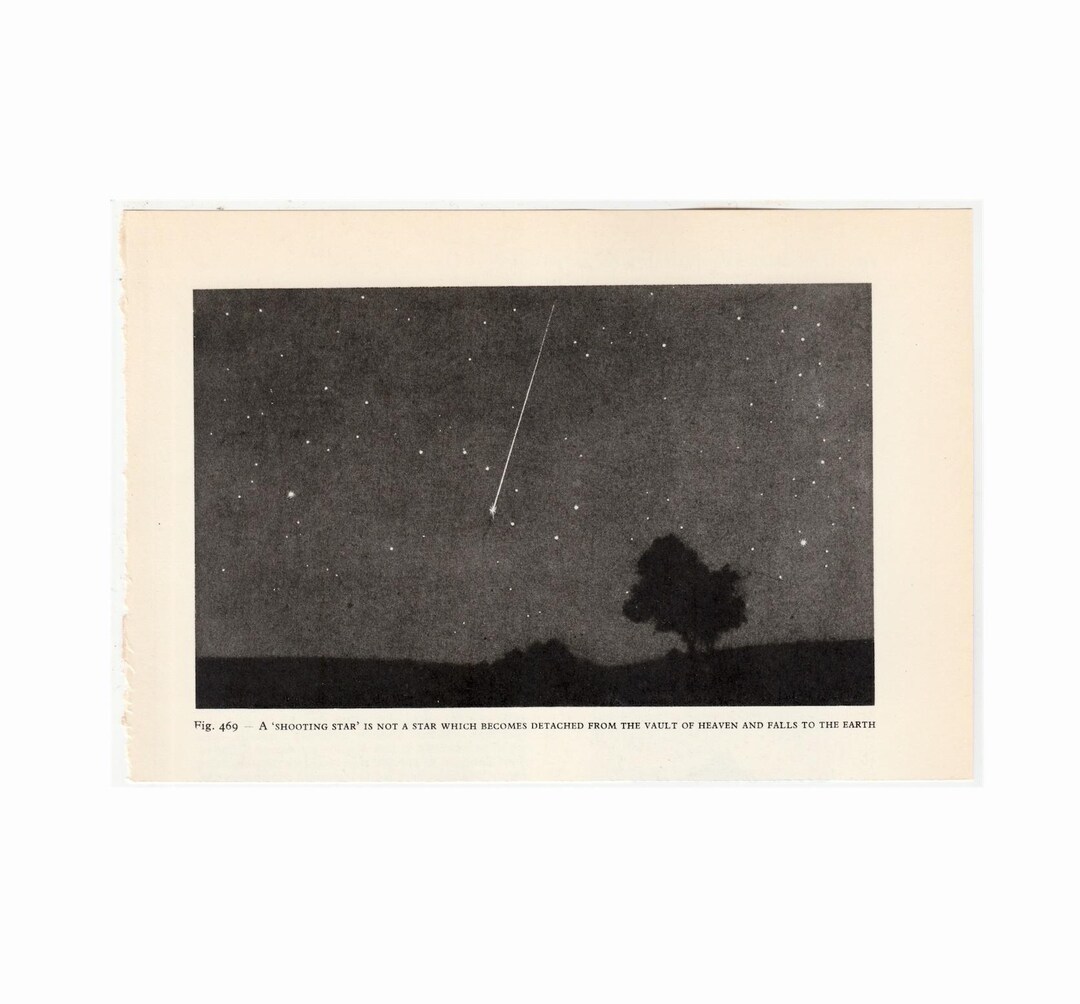 C. 1959 SHOOTING STAR Lithograph - Original Vintage Print - Celestial ...