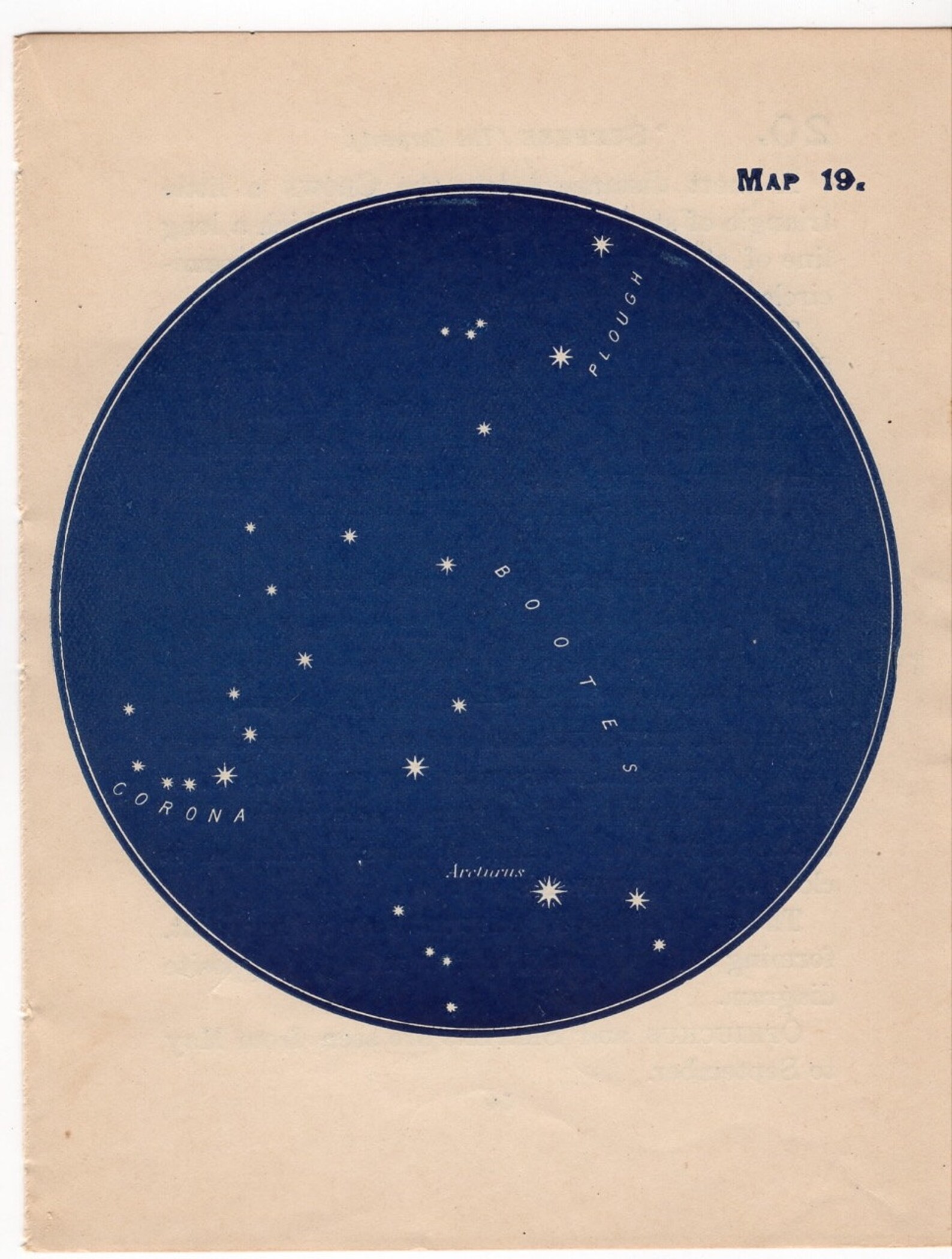 1903 BOOTES CONSTELLATION Map Antique Original Lithograph | Etsy