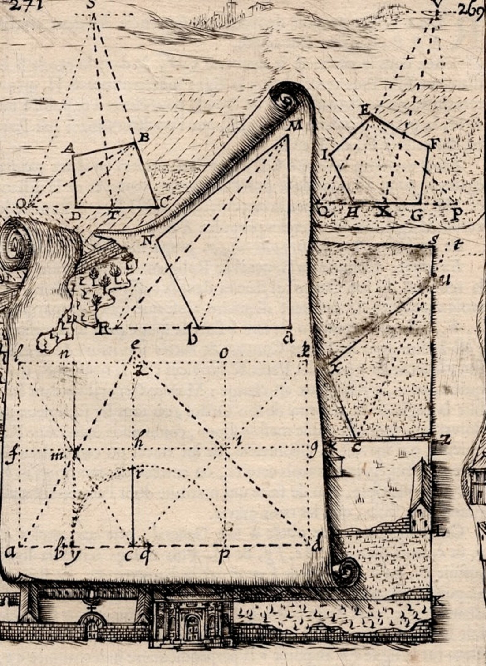 1702 ANTIQUE GEOMETRY ENGRAVING practical geometry | Etsy