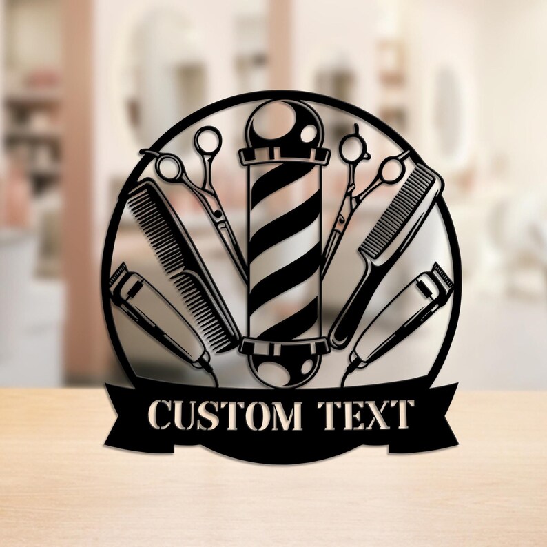Personalized Barber Metal Sign Wall Art, Barber Shop Art, Barber ...