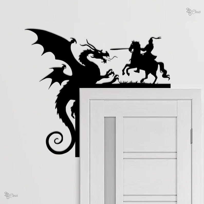 Custom Dragon Corner Sign, Gothic Door Corner Decor, Gift for Son ...
