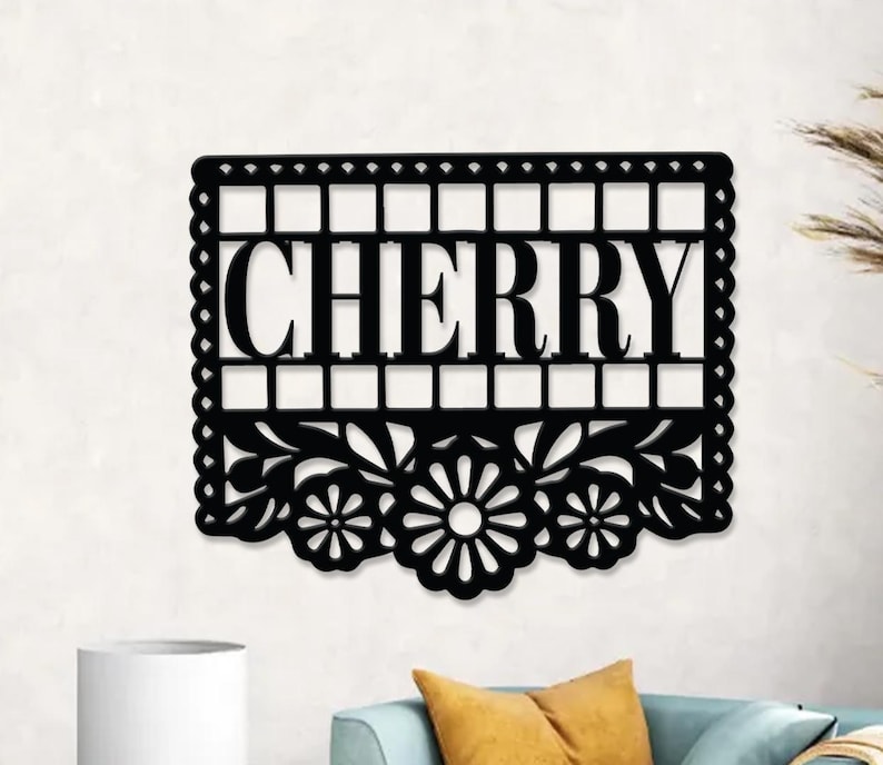 Papel Picado Wall Art, Mexican Family Name Sign, Custom Papel Picado ...
