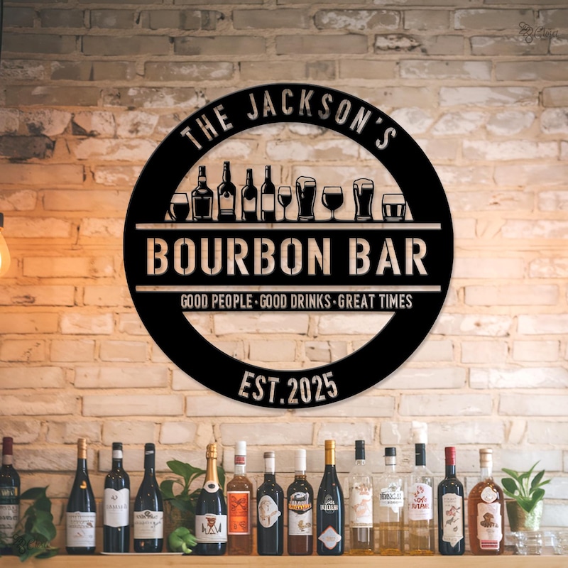 Round Metal Whiskey Signs - Etsy