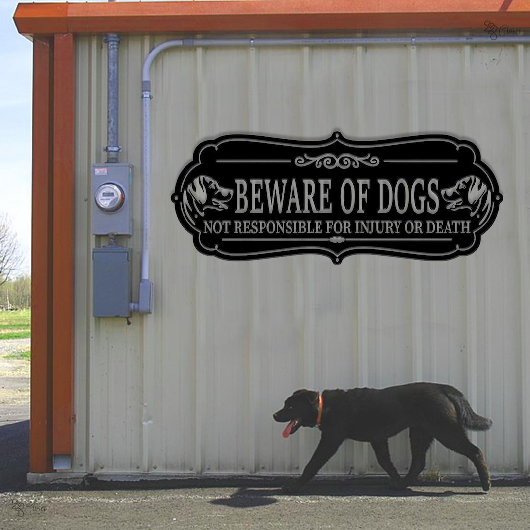 Beware of Dogs Sign, Dog Warning Metal Sign, Dog Warning Plaque for ...