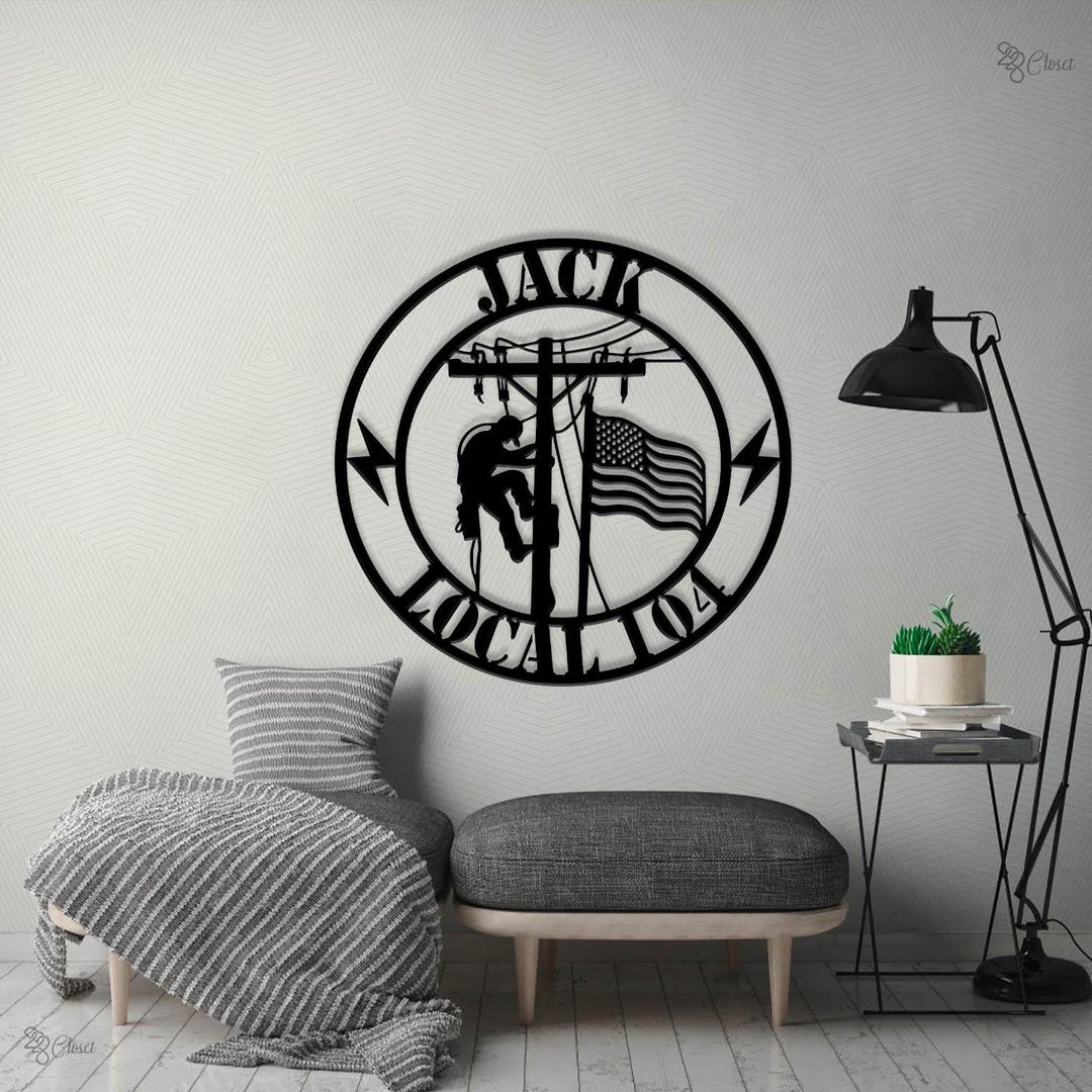 Custom Lineman Metal Sign, Custom Wall Art for Utility Workers, Gift ...