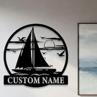 Anchor Metal Wall Decor, Metal Rustic Anchor Sign, Nautical Metal ...