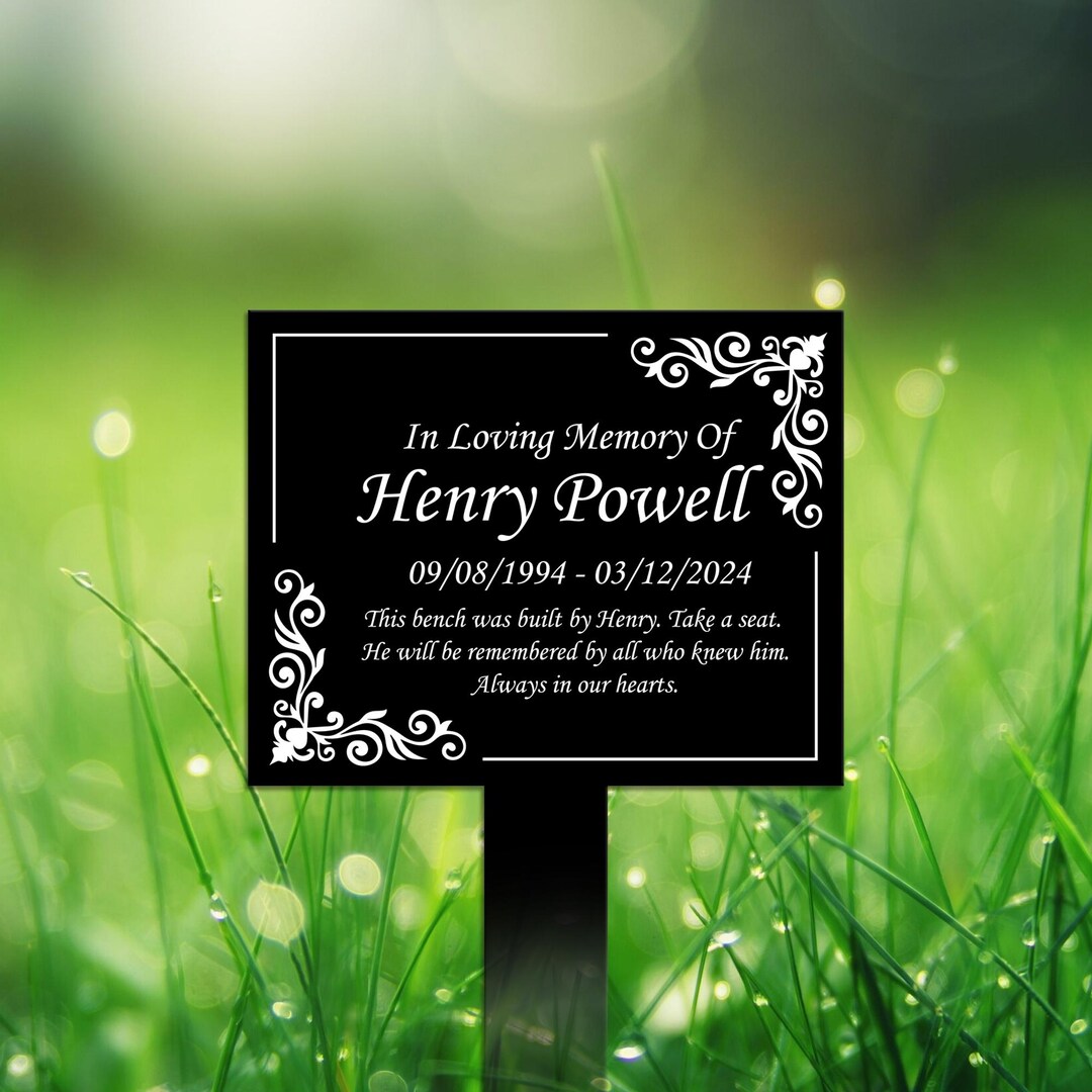 Custom Memorial Plaque, in Loving Memory Sign, Memorial Garden Sign ...