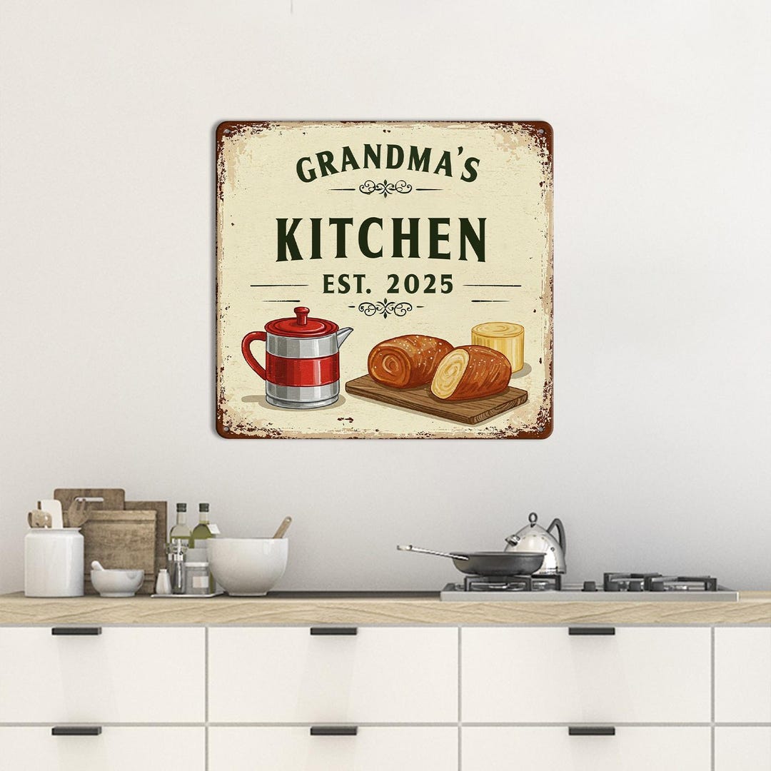 Personalized Kitchen Metal Wall Art, Sign for Kitchen, Custom Kitchen ...