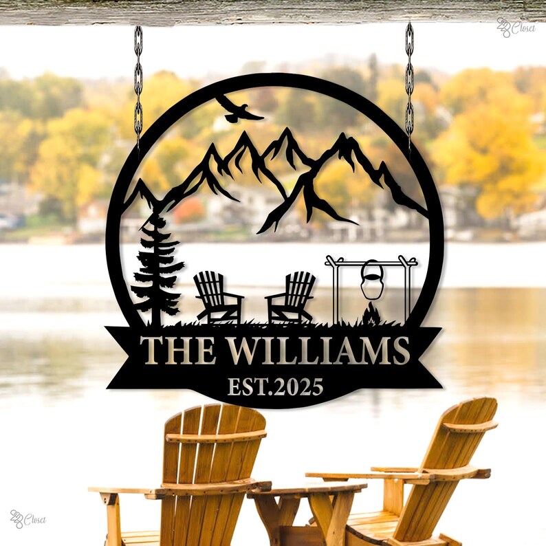 Personalized Your Own Camping Sign, Metal Campsite Sign, Camper Decor ...