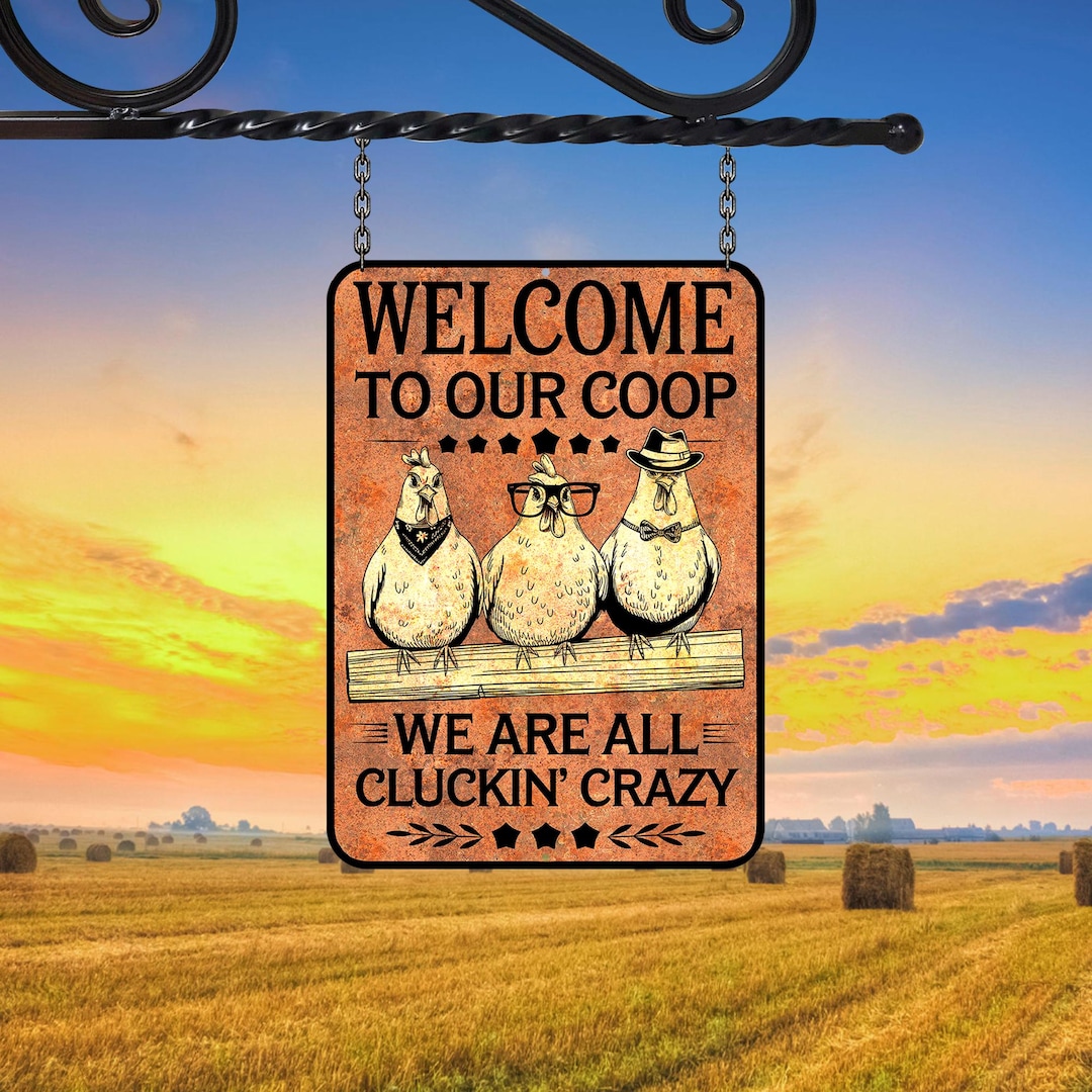 Customized Chicken Farm Sign Chicken Coop Sign Personalized Chicken ...