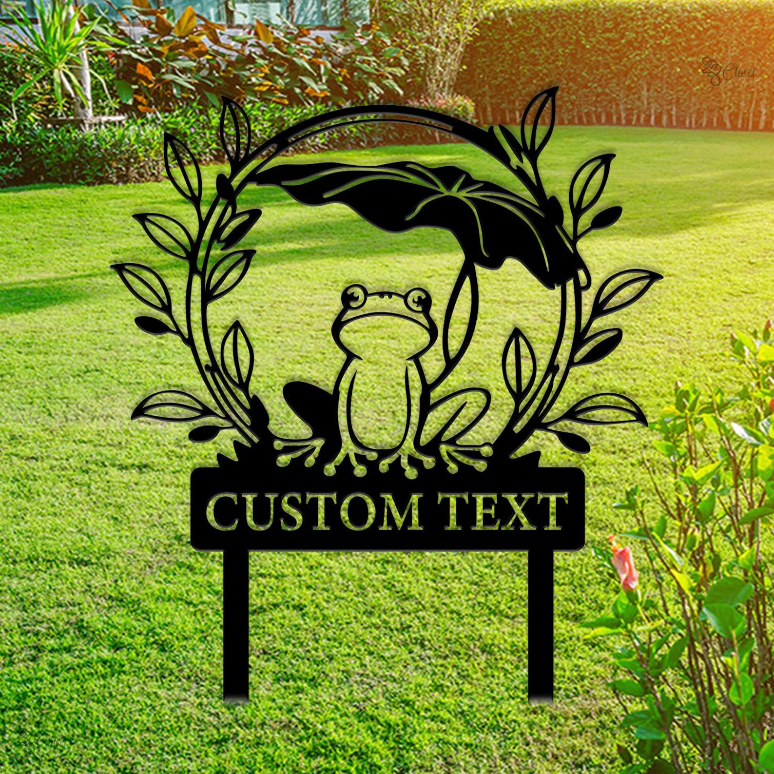 Personalized Frogs Memorial Garden Stake, Frogs Garden Sign, Frog Metal ...