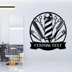 Personalized Barber Metal Sign Wall Art, Barber Shop Art, Barber ...