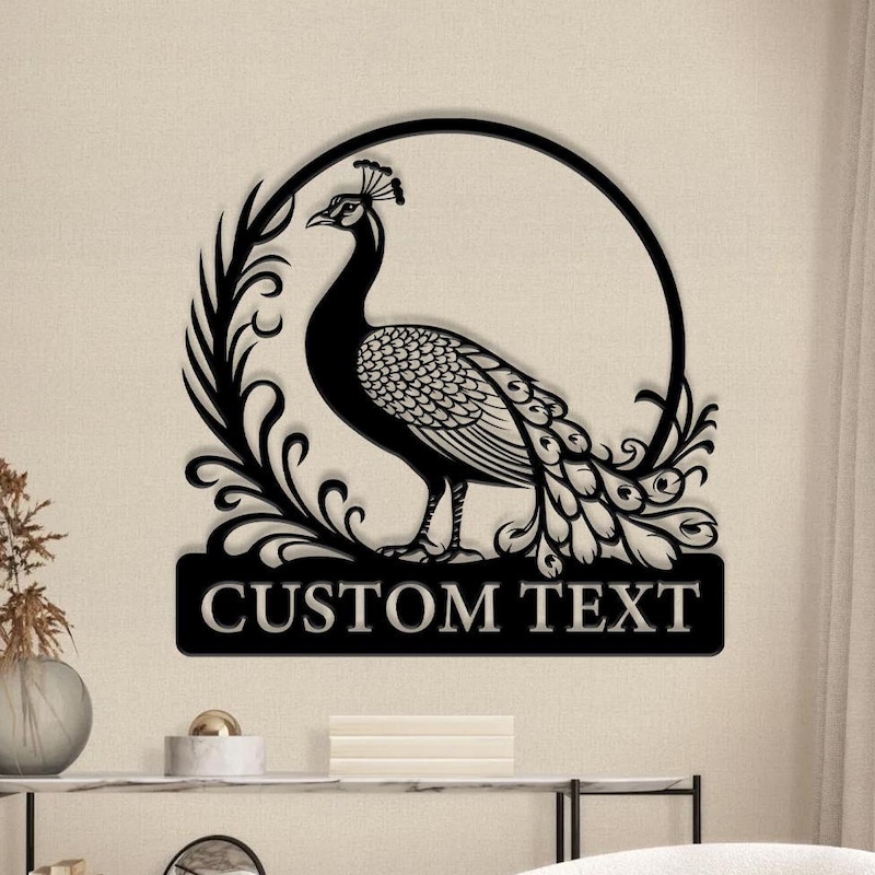 Gold Peacock Metal Art - Etsy