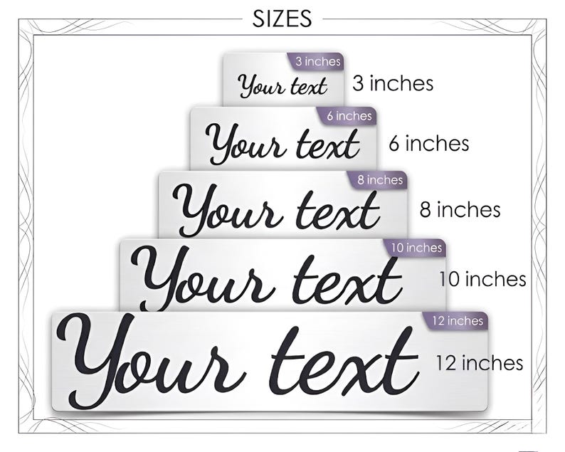 Custom Metal Words Your Custom Text Custom Name Script Metal Sign ...