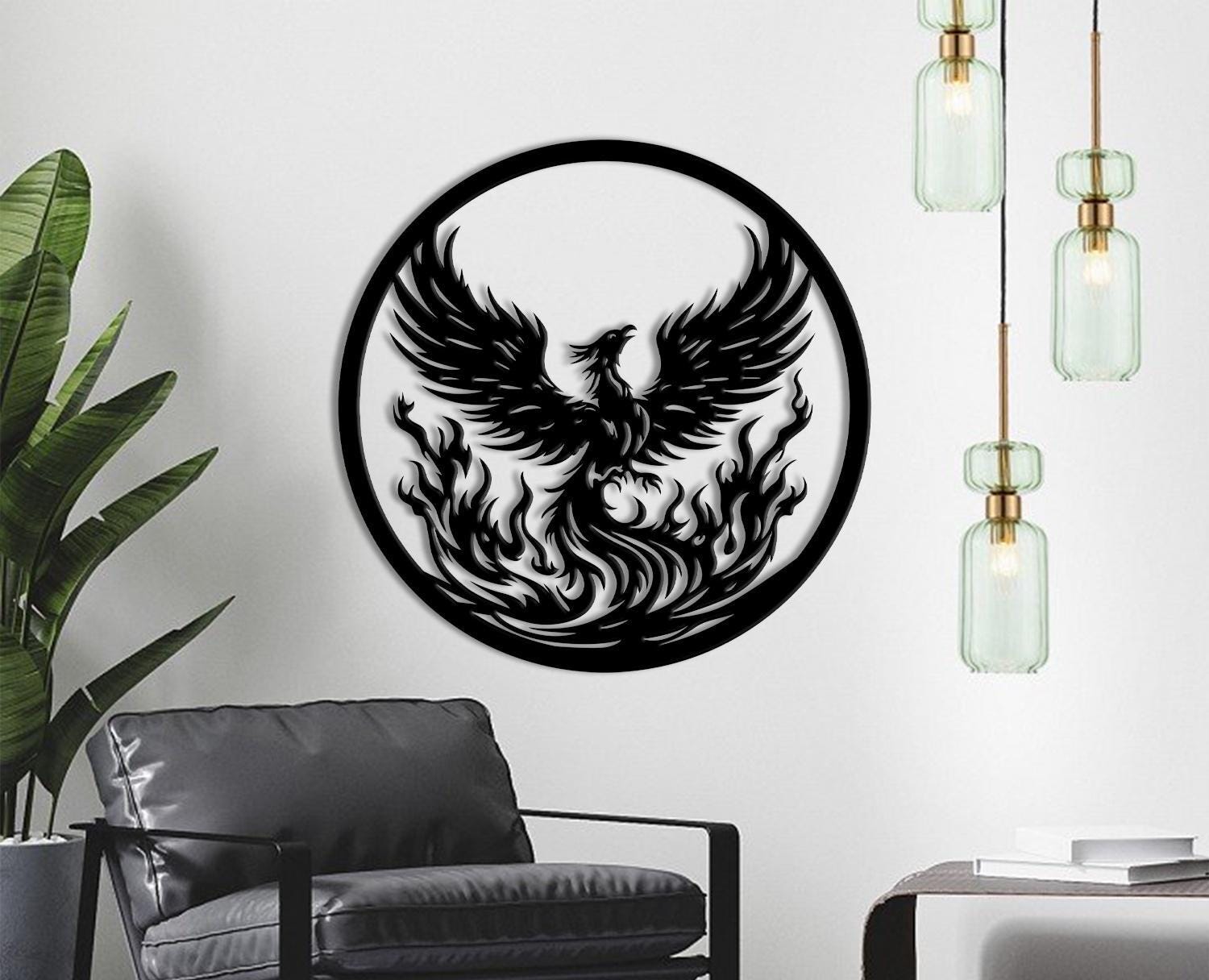 Phoenix Metal Sign Wall Art, Phoenix Wall Decoration, Phoenix Decor ...