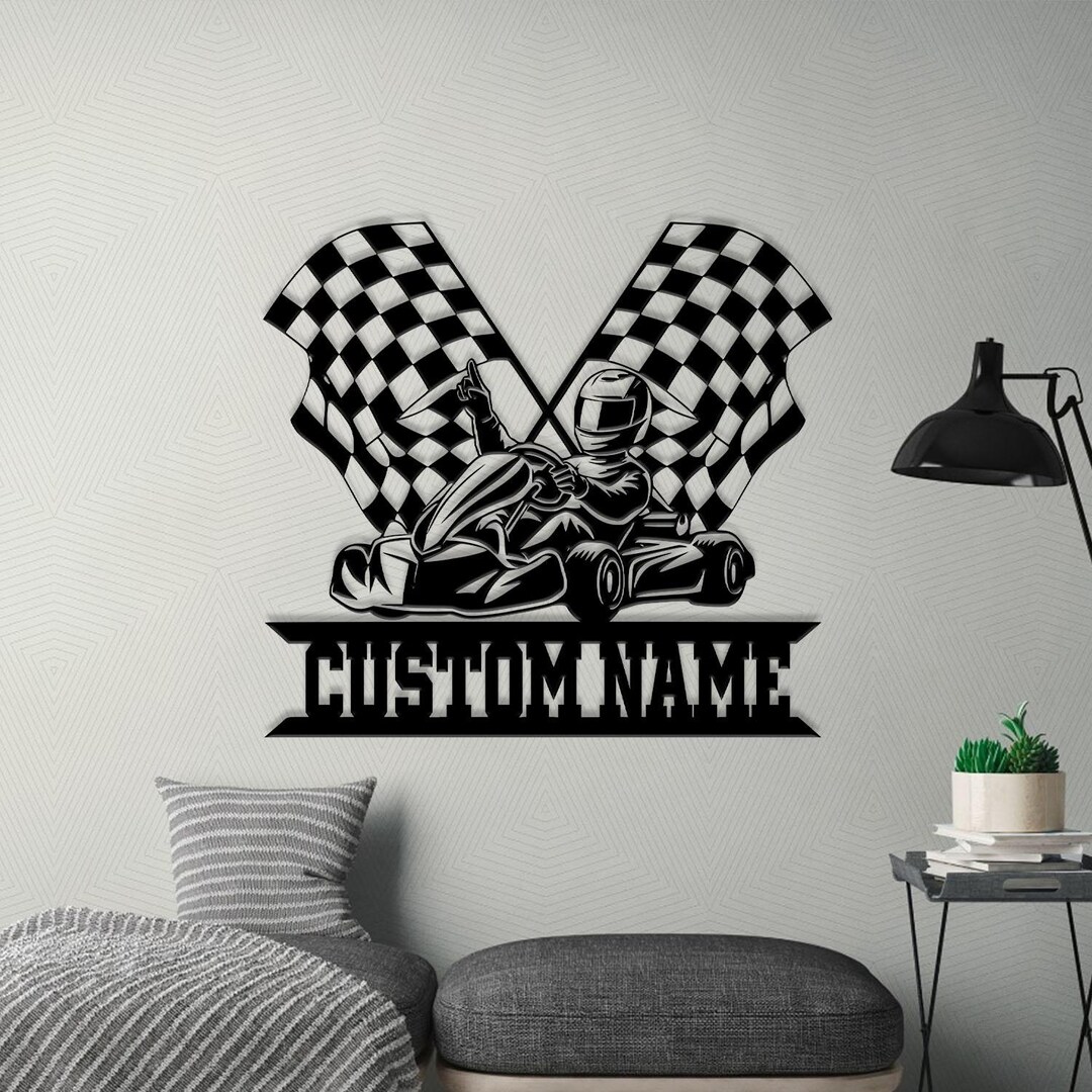 Custom Go Kart Racing Sign, Personalized Metal Racing Decor,gift for ...