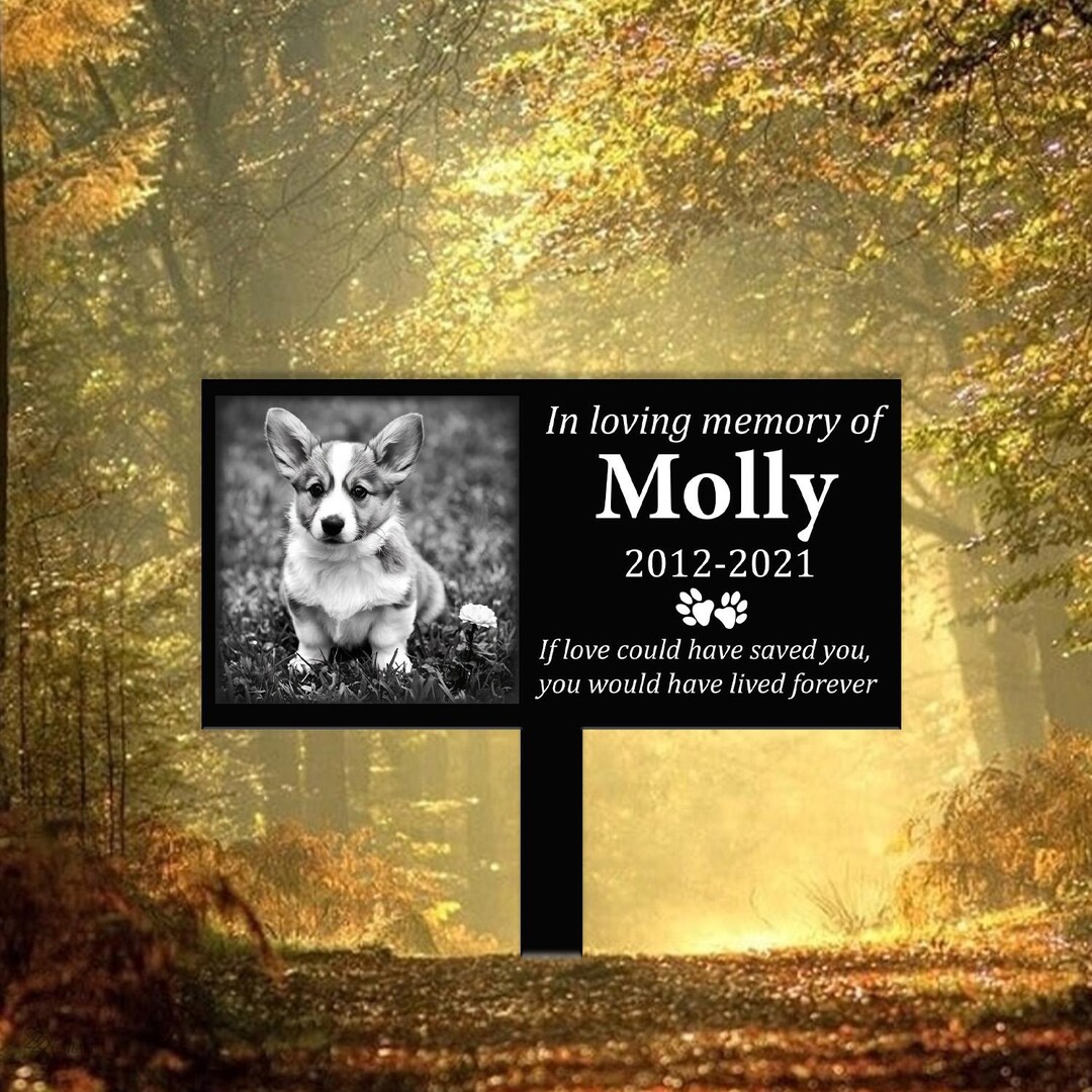 Custom Dog Memorial Sign Dog Loss Remembrance Stake Pet Memorial Plaque ...