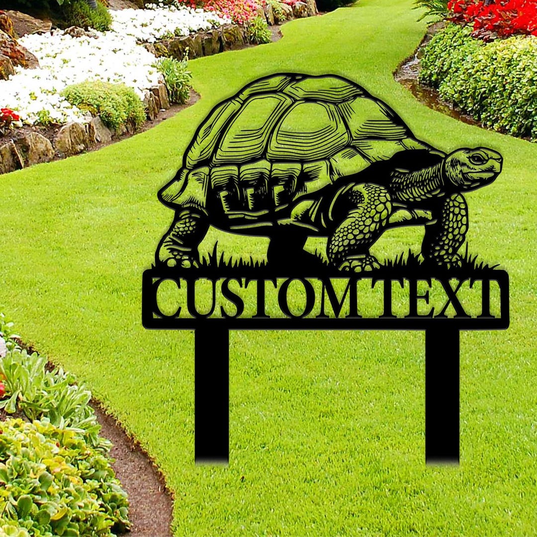 Personalized Tortoise Metal Sign , Custom Tortoise Metal Name Sign ...