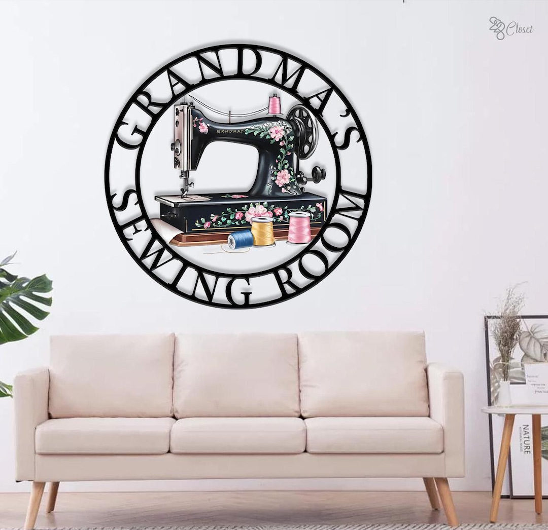 Custom Sewing Metal Wall Art, Sewing Machine Sign, Sewing Metal Sign ...