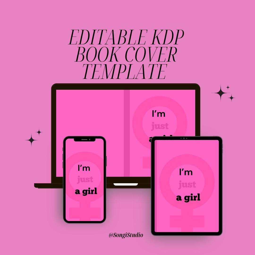 Editable KDP Book Cover Template - Etsy