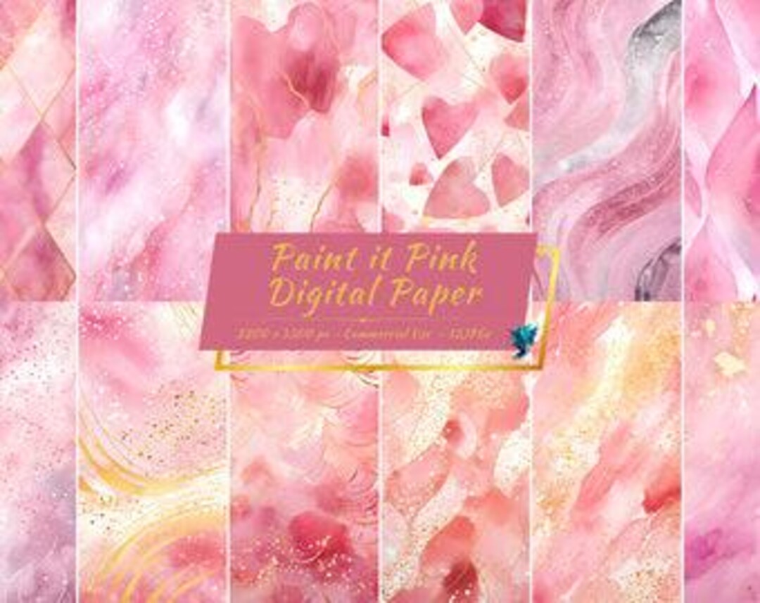 Pretty in Pink Glitter Digital Paper Pack | Luxury Pink Backgrounds - Etsy
