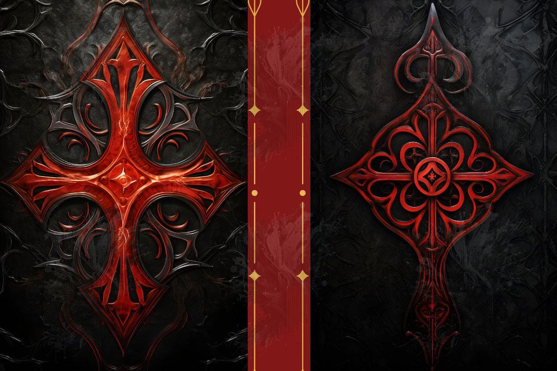 Gothic Grimoire Cover Digital Paper Collection | Spell Book Cover ...