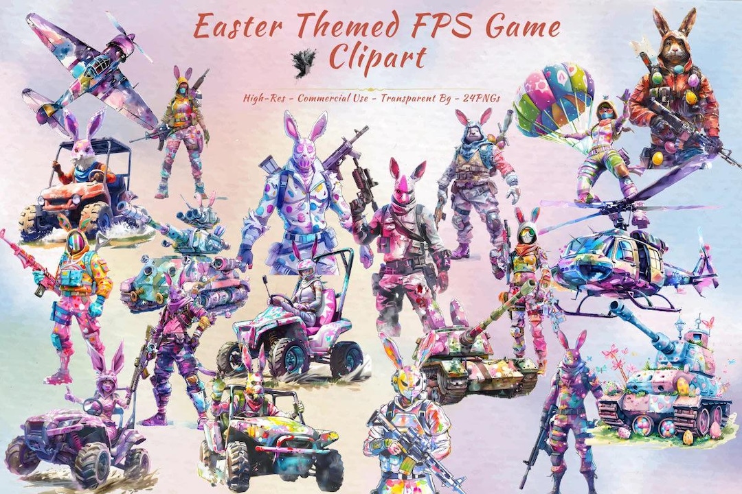 FPS Video Game PNG Clipart Collection Easter Themed Characters and ...