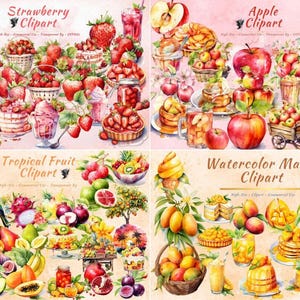 Ultimate Fruit PNG Clipart Bundle Pack | Apple, Peach, Strawberry ...